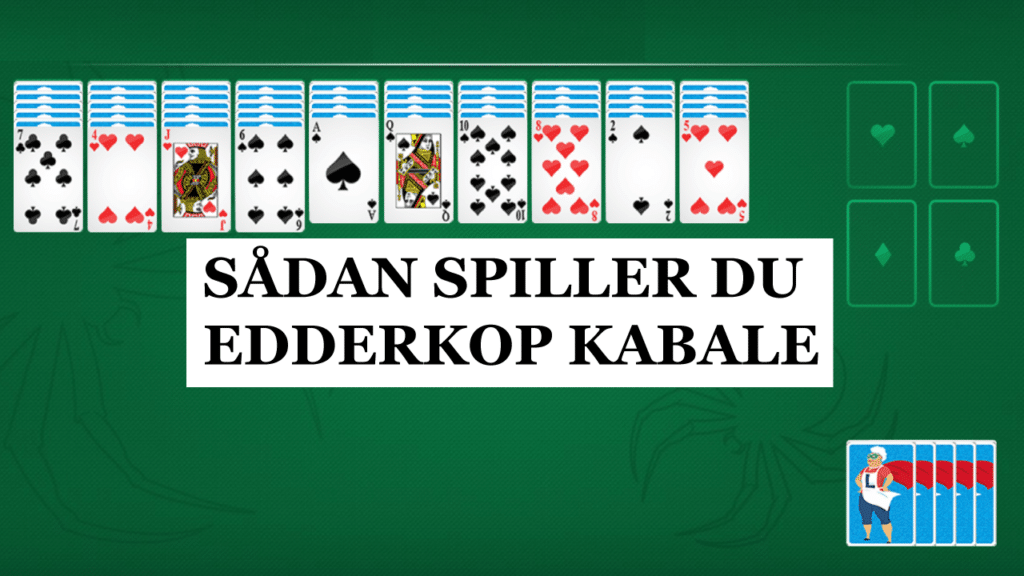Edderkop Kabale Sjoveste spider solitaire i DK! 🕷️
